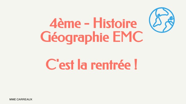 Rentrée 4ème | Genially