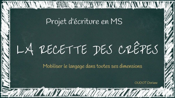 Projet d'écriture