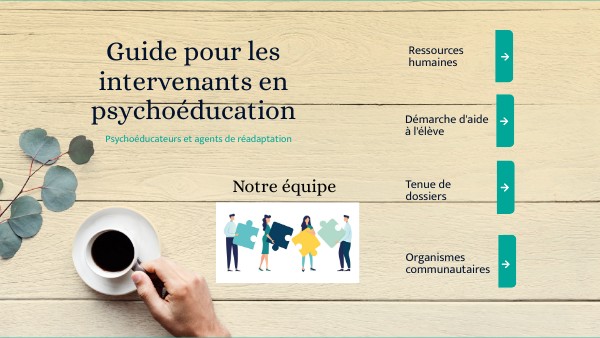 Guide pour les nouveaux intervenants en psychoéducation