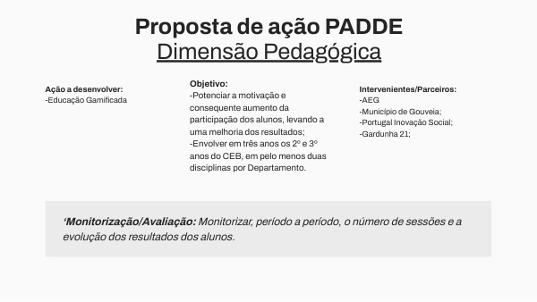 Proposta PADDE | Genially