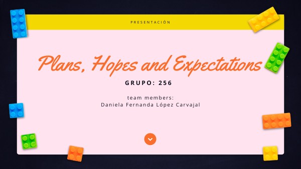 Plans, Hopes and Expectations