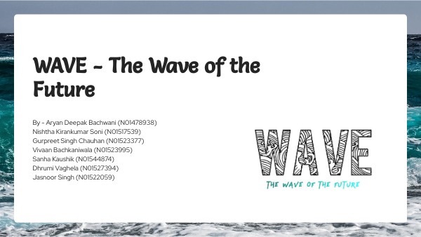 Wave - presentation