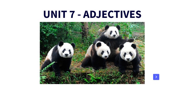 UNIT 7 - ADJECTIVES | Genially