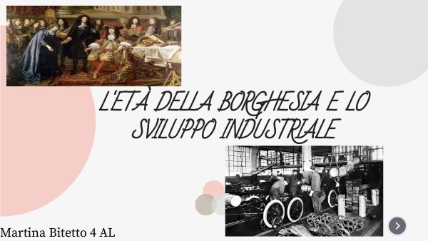 L'età della borghesia e lo sviluppo industriale