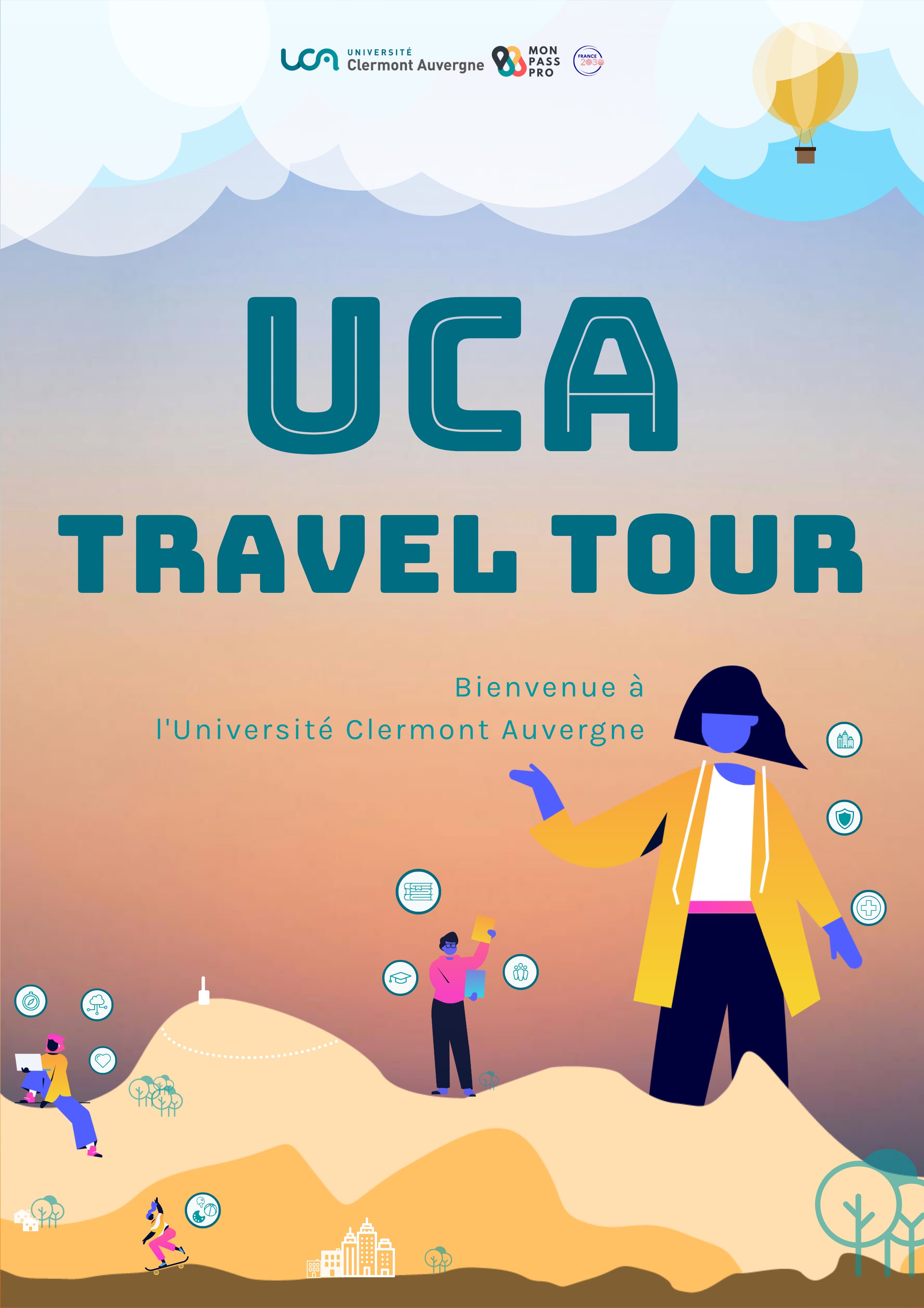 Affiche UCA TT 24-25 (étudiante debout)