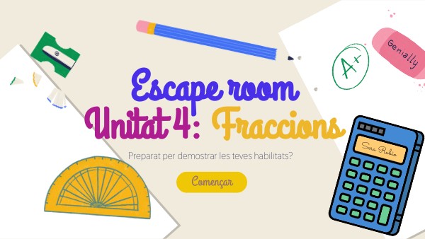 ESCAPE ROOM MATEMÀTIC | Genially