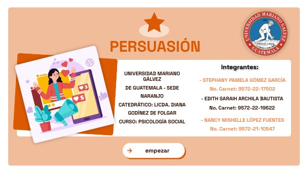 Tarea Semana 9 - Persuasión (Trabajo Grupal) | Genially