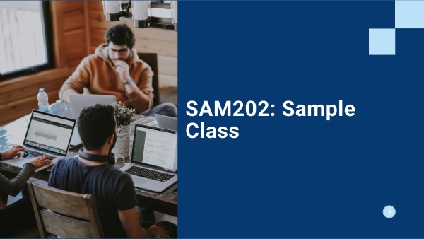 SAM101 - Unit 2: Sample Class