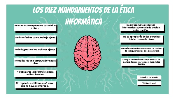 Diez mandamientos de la ética informática.