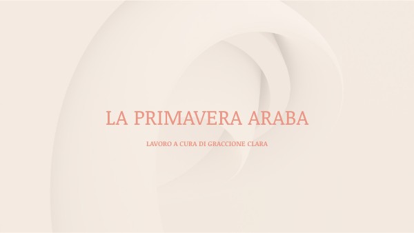 LA PRIMAVERA ARABA