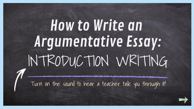 Argumentative Essay- Introduction | Genially