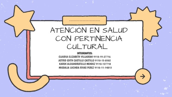 ATENCION EN SALUD CON PERTINENCIA CULTURAL | Genially
