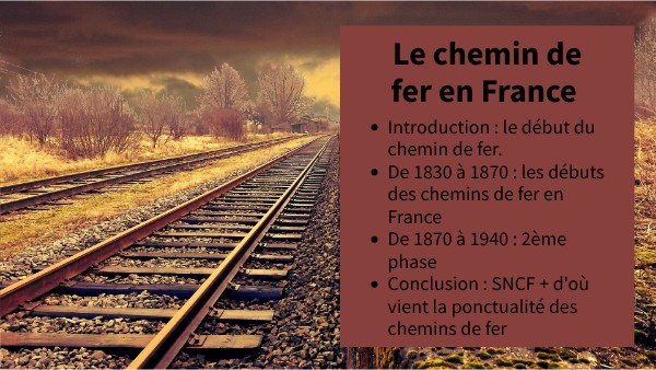 Le chemin de fer en France