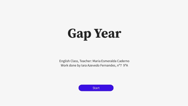 Gap Year | Genially