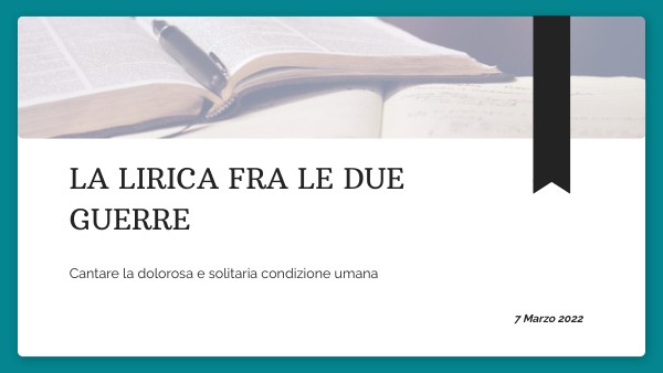 La lirica fra le due guerre