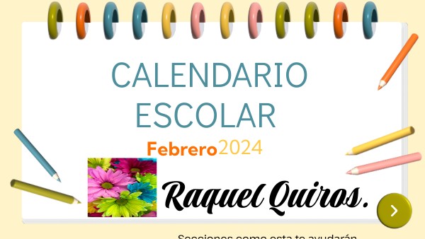 Calendario Escolar febrero | Genially