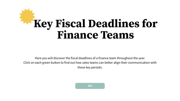 Key Fiscal Deadlines for Finance Teams | Genially