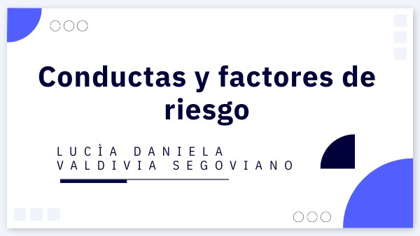 Conductas y Factores de Riesgo | Genially