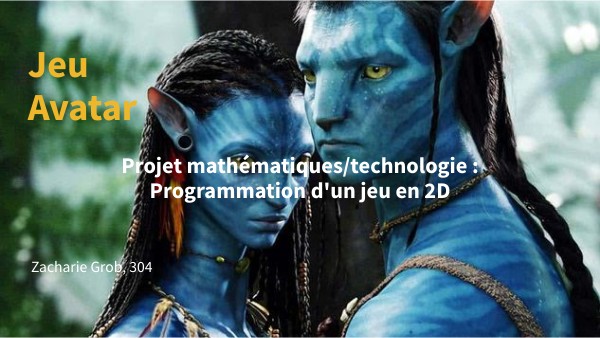 Jeu AVATAR Zacharie brevet final