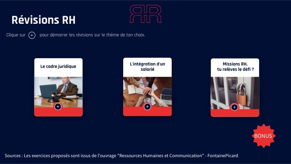 Jeux révisions RH | Genially