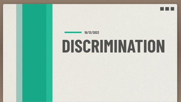 discrimination PRESENTATION