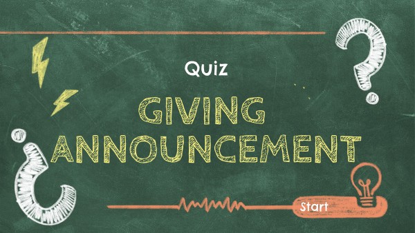 GENIALLY ACTIVITY - GIVING ANNOUNCEMENT