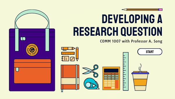 Developing a Research Question Presentation | Genially