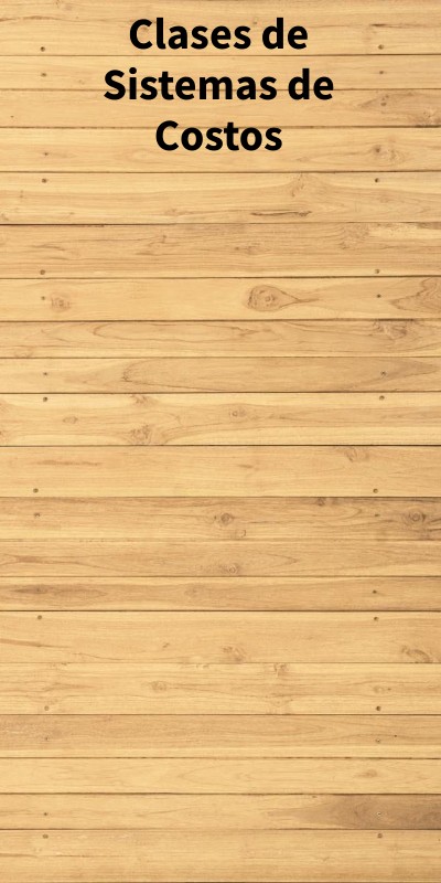 Clases de Sistemas de Costos | Genially