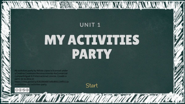 My activities party | Genially