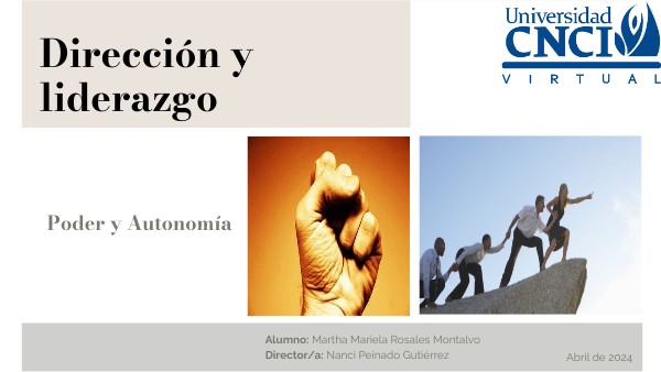 Conceptos de poder y autonomía y su relación | Genially