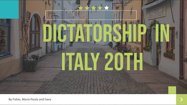 Dictatorship on Italy,20th century