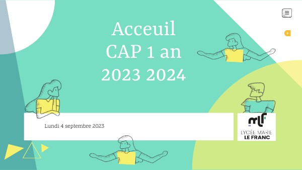 Accueil CAP 1 an 2023 2024 | Genially