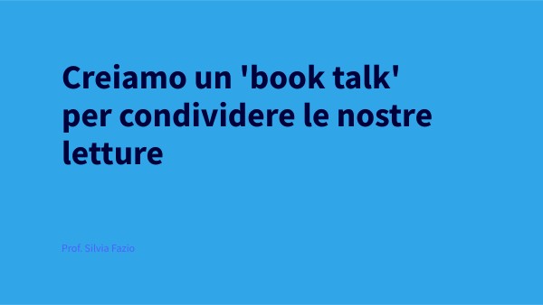 book talk | Genially