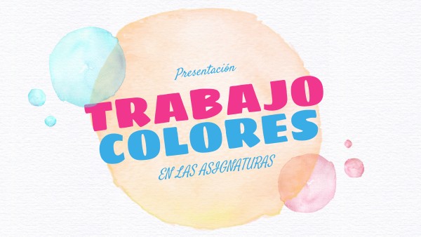 PRESENTACIÓN COLORES EN ASIGNATURAS