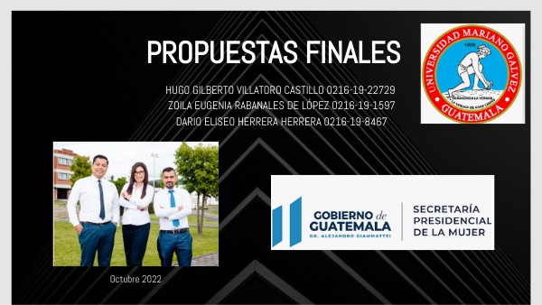 Propuestas Finales