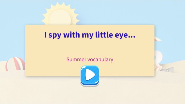 I spy with my little eye English kids | Genially