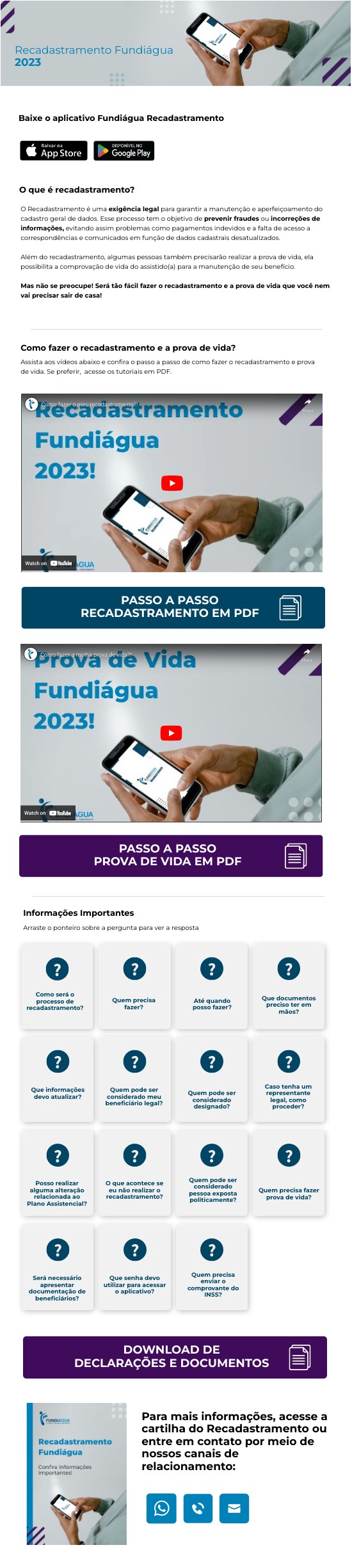 FAQ RECADASTRAMENTO | Genially