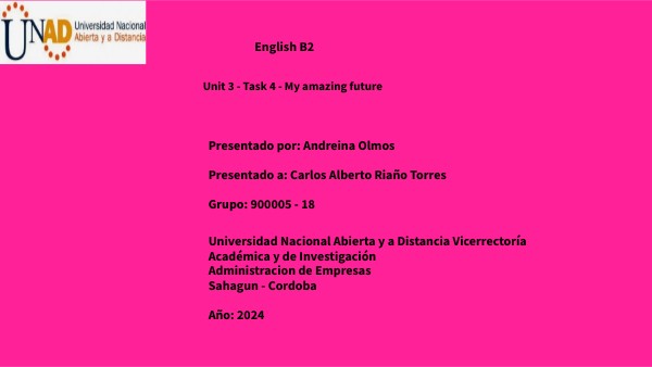 Unit 3 - Task 4 - My amazing future | Genially