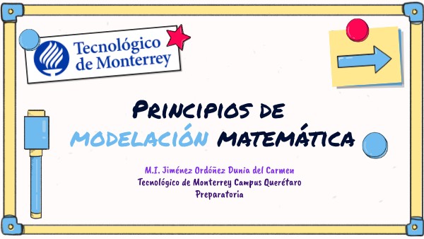 Presentación del curso Principios de modelación matemática