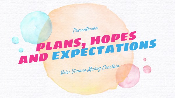 Plans, hopes and expectations | Genially