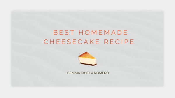 BEST HOMEMADE CHEESECAKE RECIPE | Genially