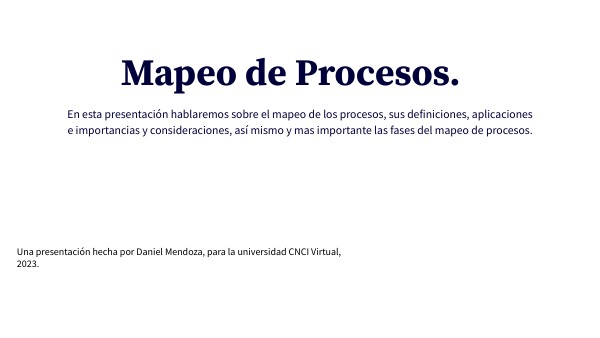 Mapeo de Procesos