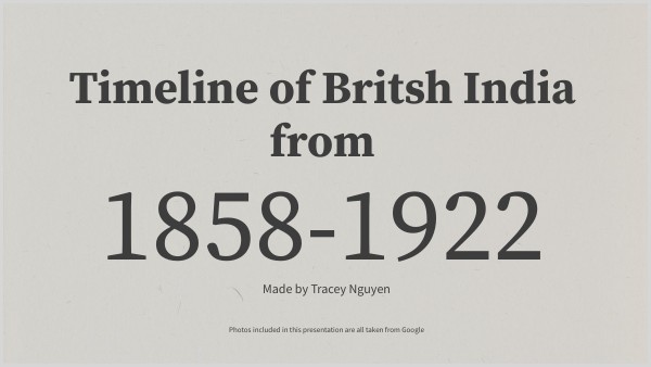 PHOTOGRAPHIC PRESENTATION OF THE BRITISH COLONIAL CONTROL | Genially