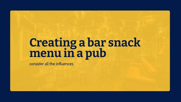 Pub snack menu | Genially