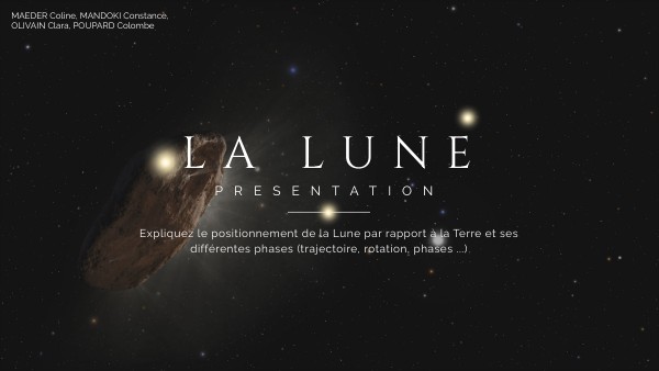 lune PRESENTATION | Genially