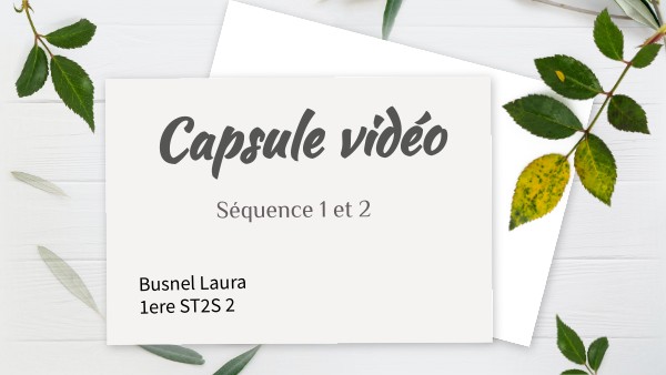 Capsule séquence 1 et 2 | Genially