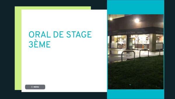 oral de stage | Genially