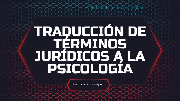 TRADUCCION DE TERMINOS JURIDICOS | Genially