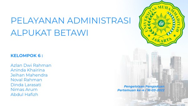 Pelayanan Administrasi Alpukat Betawi