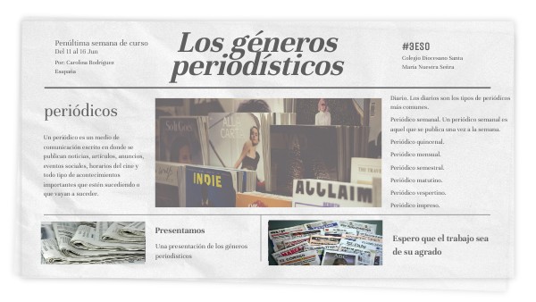 GÉNEROS PERIODÍSTICOS | Genially